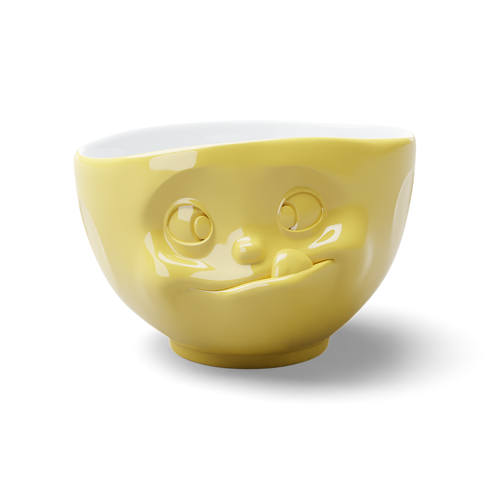 16 Oz. Bowl, Tasty Face, Yellow – 58 USA B2B Shop
